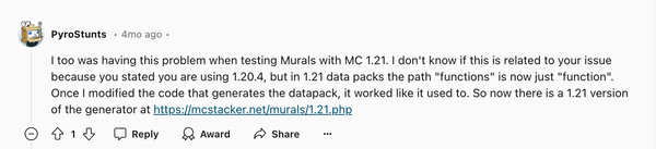 How to fix datapacks "Unknown function" error in Minecraft 1.21